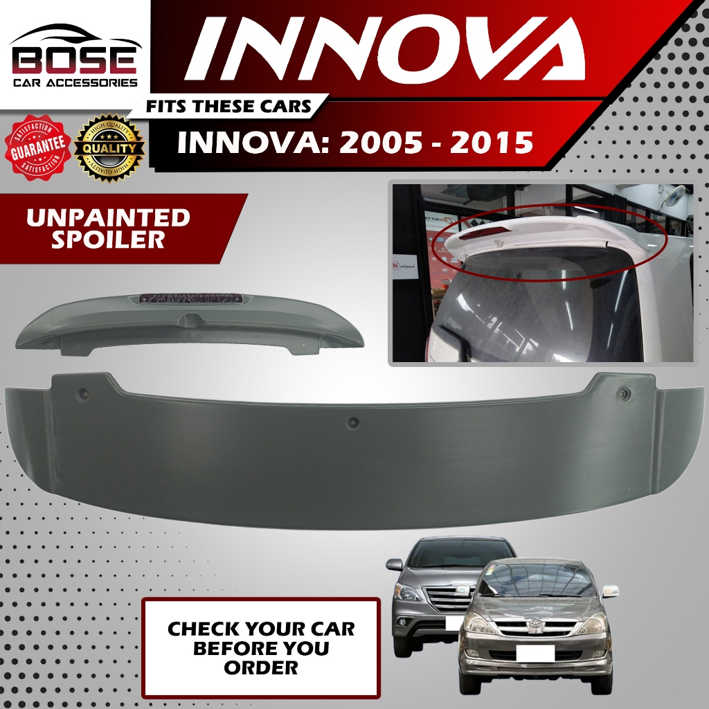 Toyota Innova Old 2005 - 2015 / New 2016 - Onwards Car Spoiler / Rear ...
