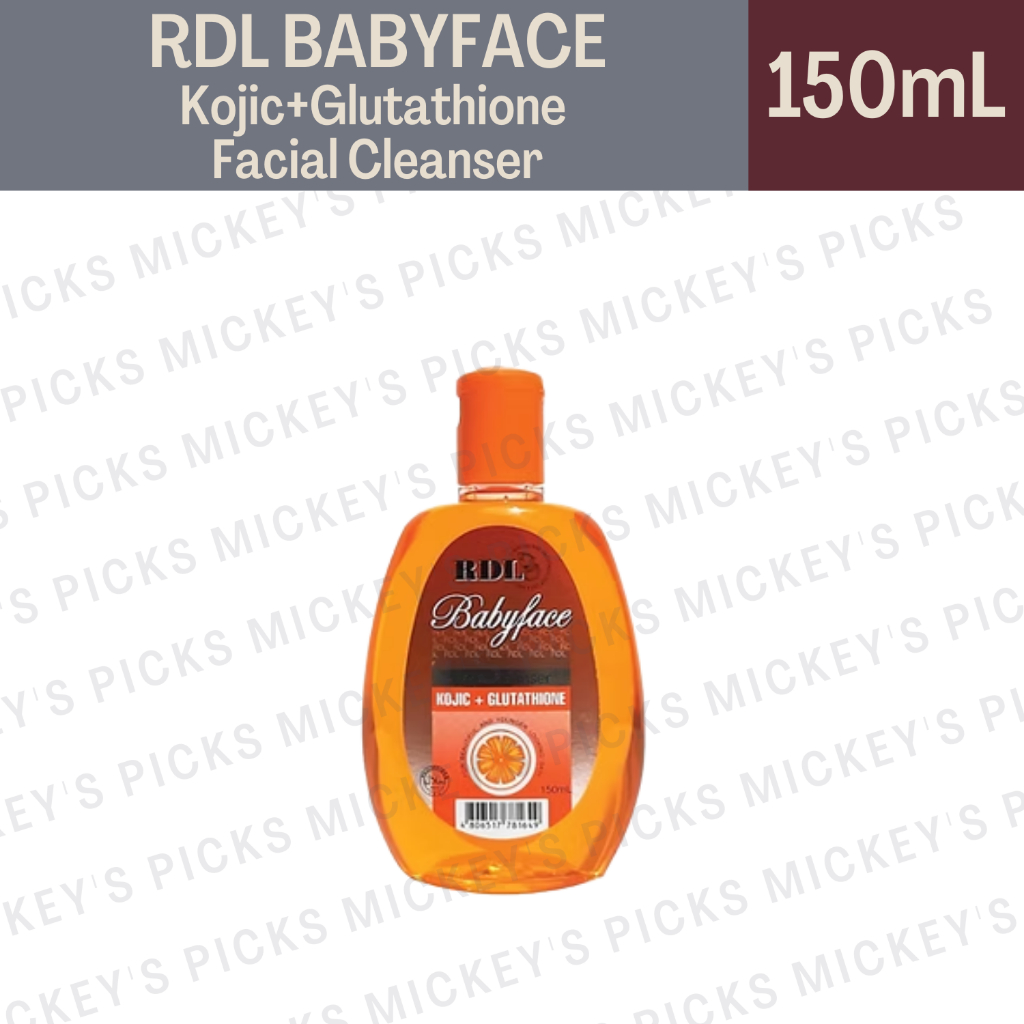 RDL BABYFACE Facial Cleanser, Kojic and Glutathione 150mL | Shopee ...
