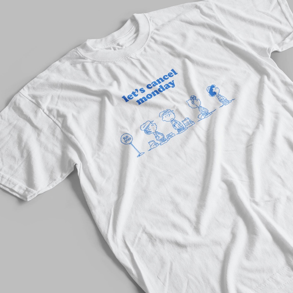 "LET'S CANCEL MONDAY" UNISEX GRAPHIC TSHIRT | Shopee Philippines
