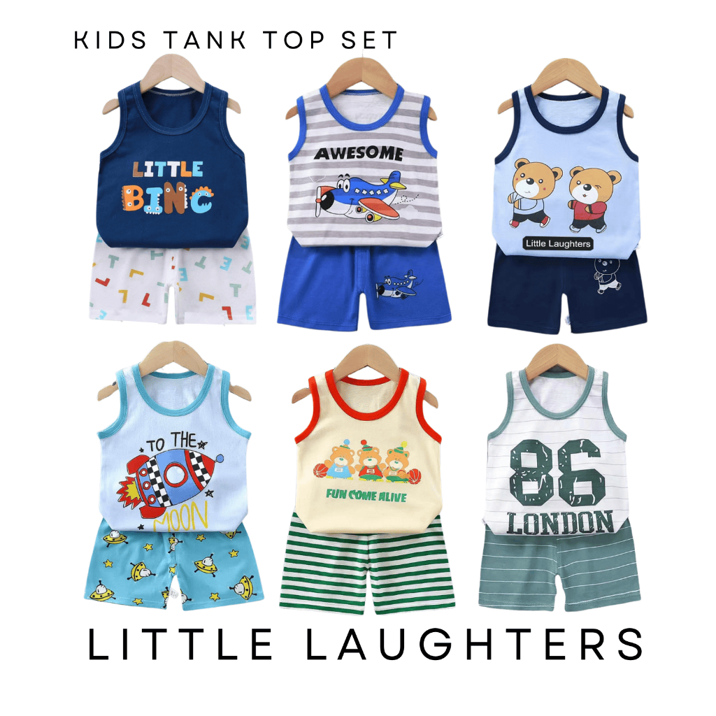 (0-4Y) Boy Clothes Corp Terno for Kids Boys Fashion Sando Shorts Set Summer Tshirt | Shopee ...