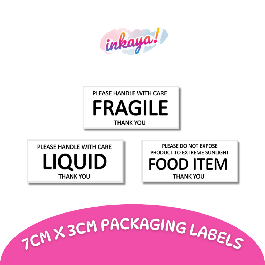 500 / 100pcs 7cm x 3cm Thermal Stickers for Packaging | Label | Fragile ...