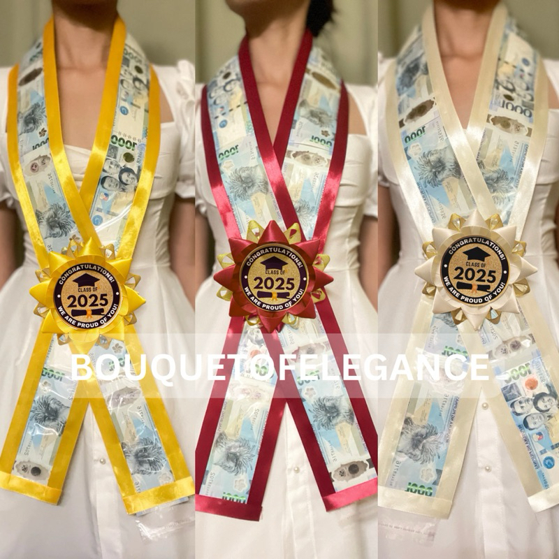 EMPTY MONEY GARLAND/SASH 10 BILLS For Graduation Recognition ...