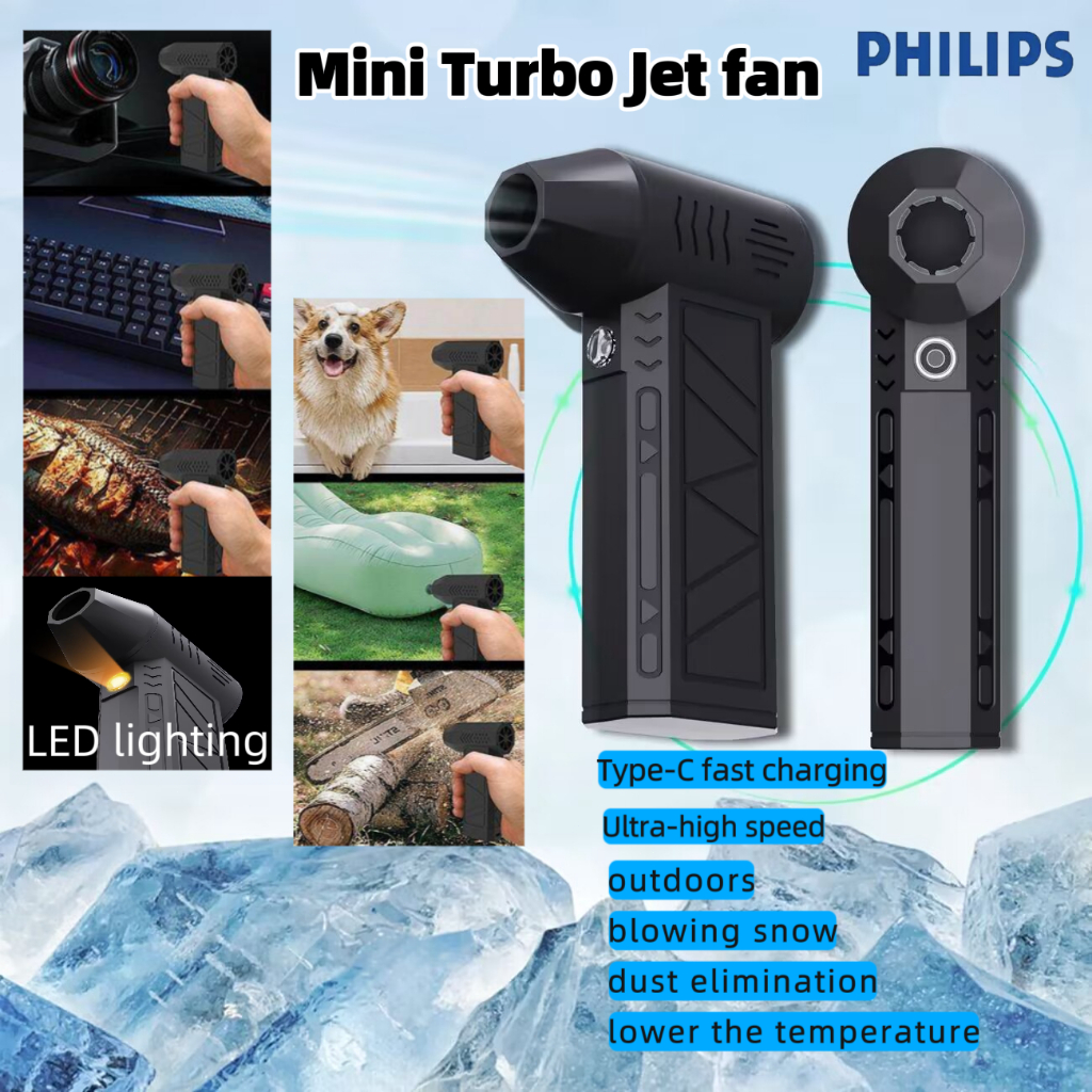 Mini jet fan 250,000 rpm high-speed turbine outdoor camping portable ...