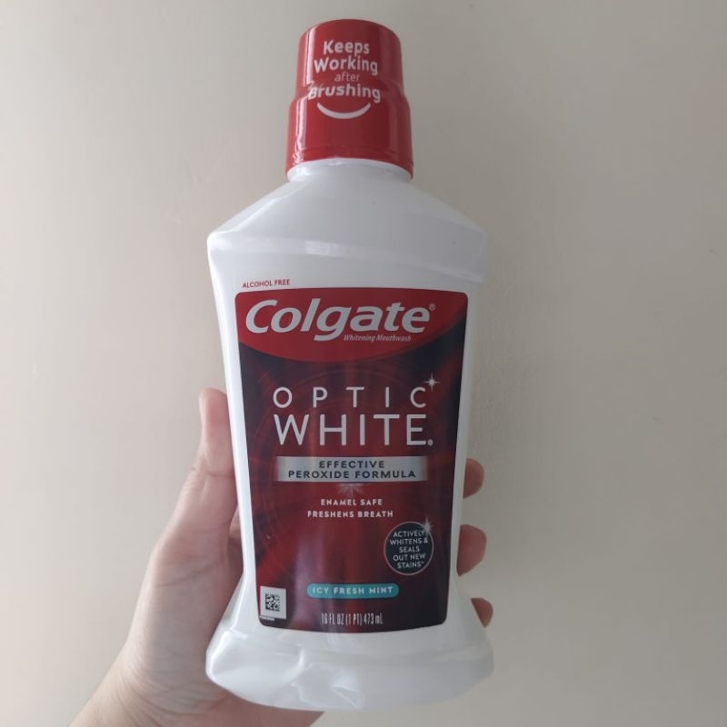 COLGATE OPTIC WHITE MOUTH WASH 473ML | Shopee Philippines