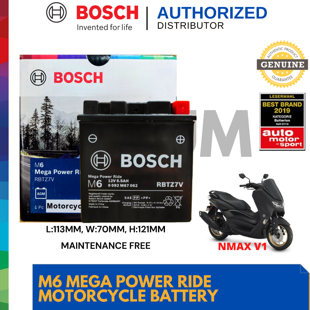 Bosch RBTZ7V Battery for Nmax V1, Bosch Battery, Nmax Battery | Shopee ...