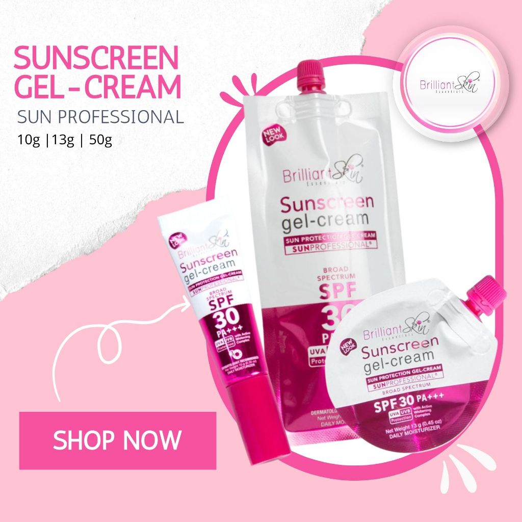 Brilliant Sunscreen Gel Cream Sun Professional SPF 30 | 50g | Brilliant ...