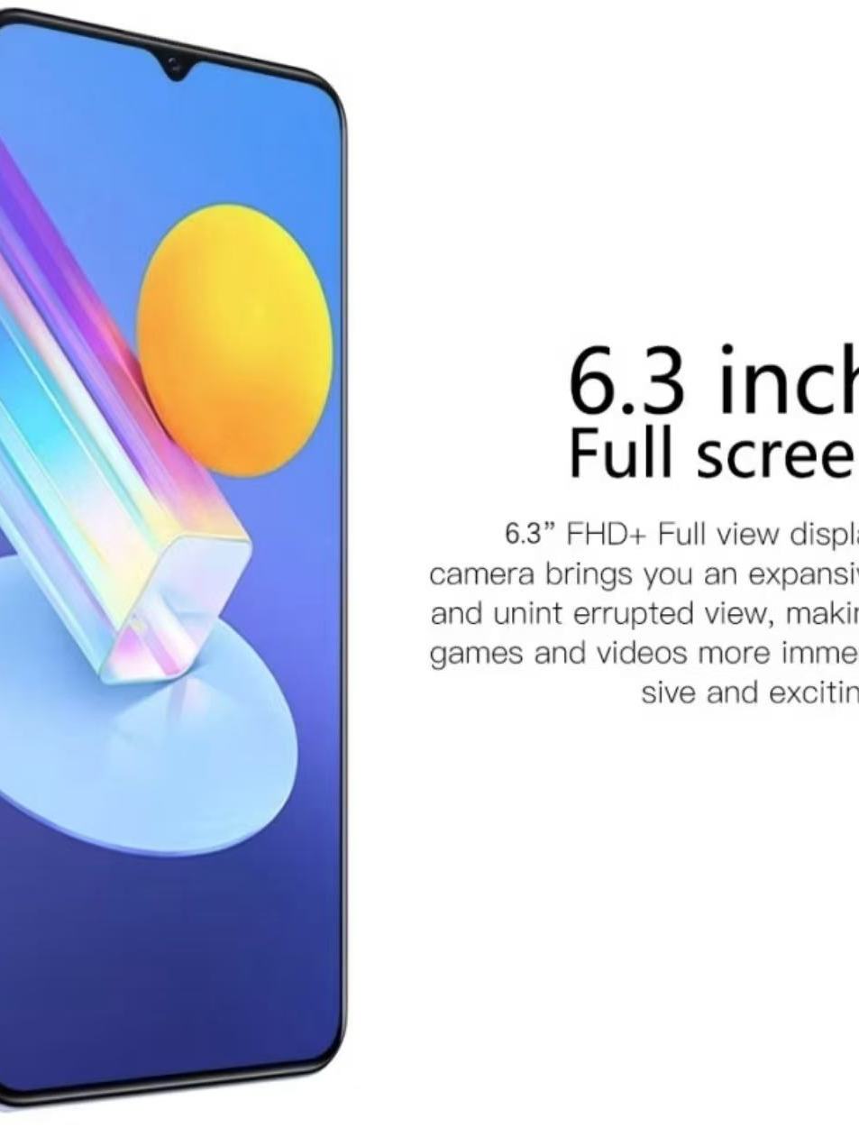 Y97 8+256GB Cellphone Facial recognition unlock 6.3inch Full Screen ...