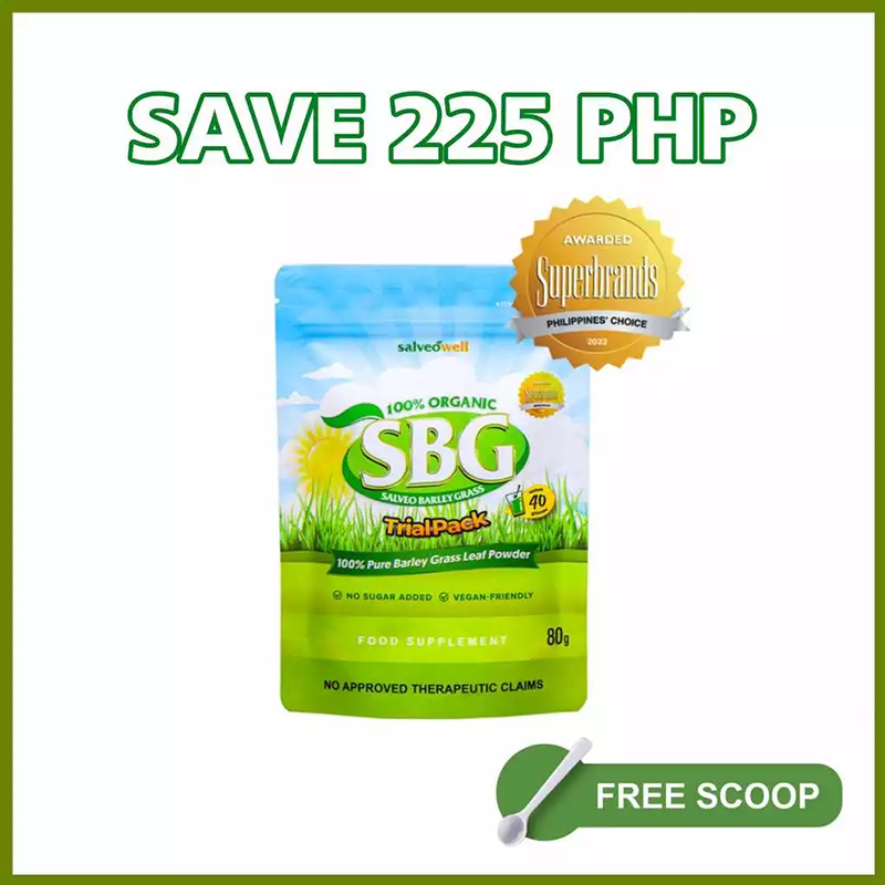 SBG Salveo Barley Grass Powder Original in Trial Pack 80grams Lose ...