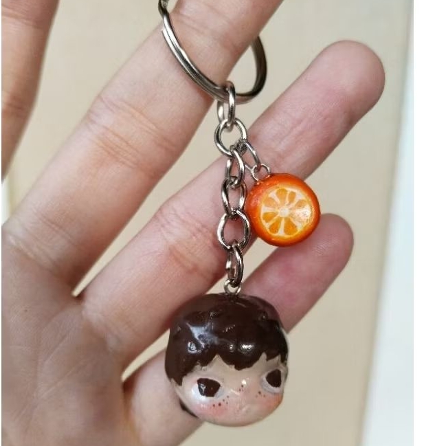 Hirono inspired keychain handmade from clay sealed with resin | Shopee ...