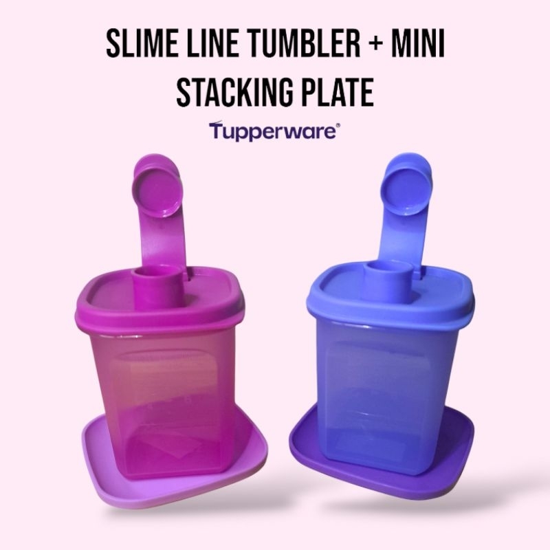 Tupperware Basic Line Tumbler 350ml + Mini Stacking Plates | Shopee ...