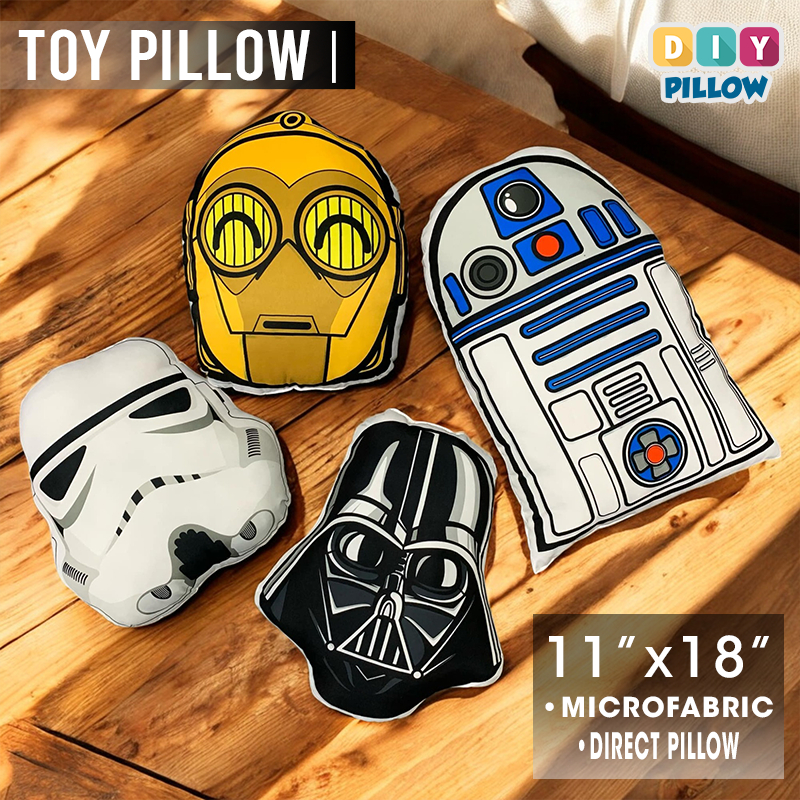 DIY PILLOW 11"x18 Toy Pillow Starwars Head Character Direct Pilllow ...