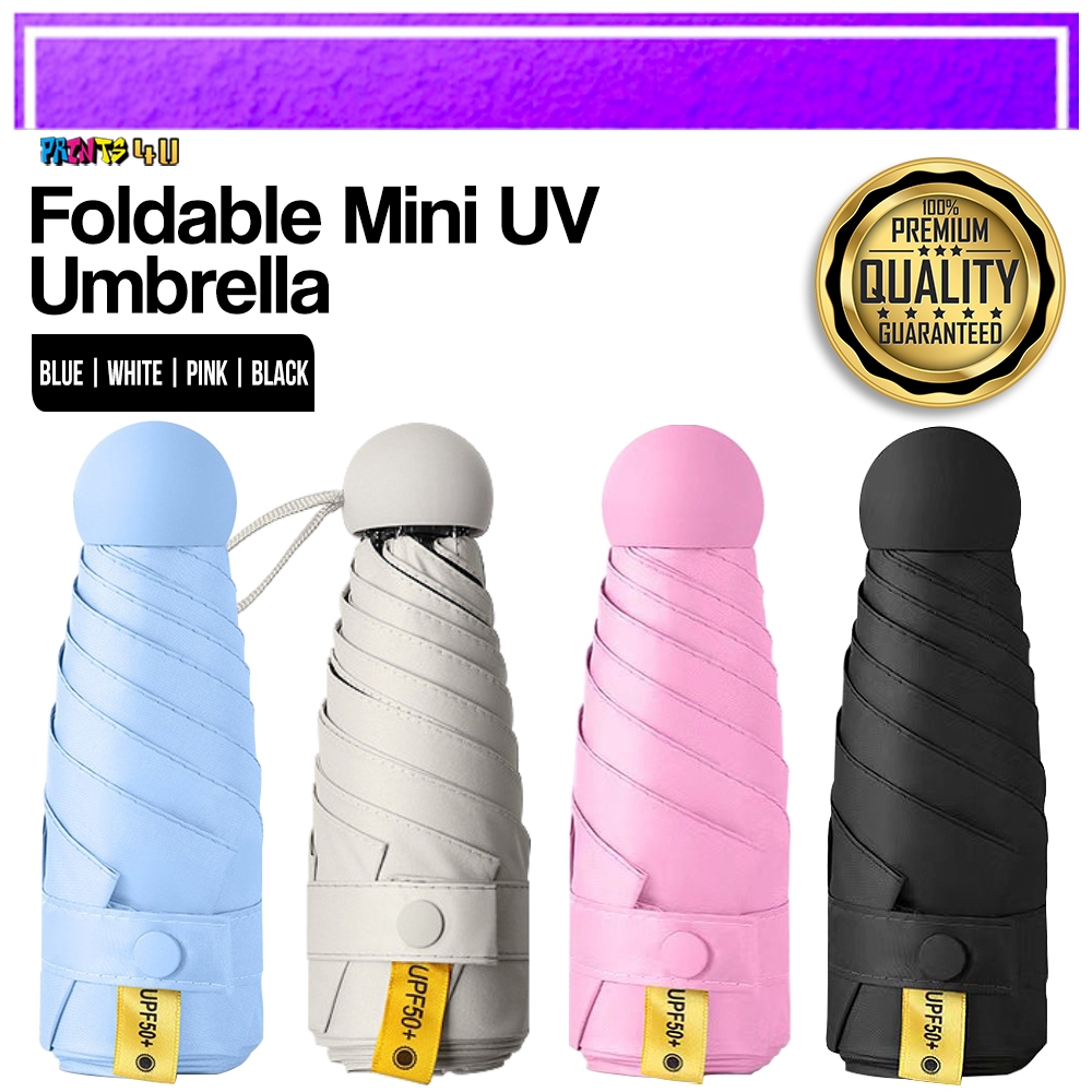 Capsule Mini UV Umbrella Six-Folds small Umbrella Folding UV Protection ...
