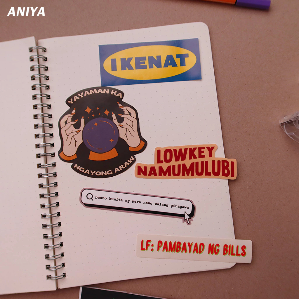 Lowkey Namumulubi Set Set Sticker Set Funny Witty Stickers | Shopee ...