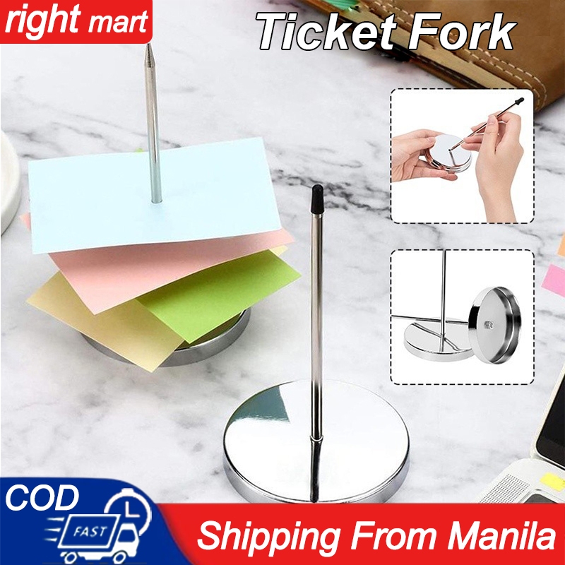 Metal Straight Rod Ticket Fork Spike Stick Menu Holder Paper Restaurant ...