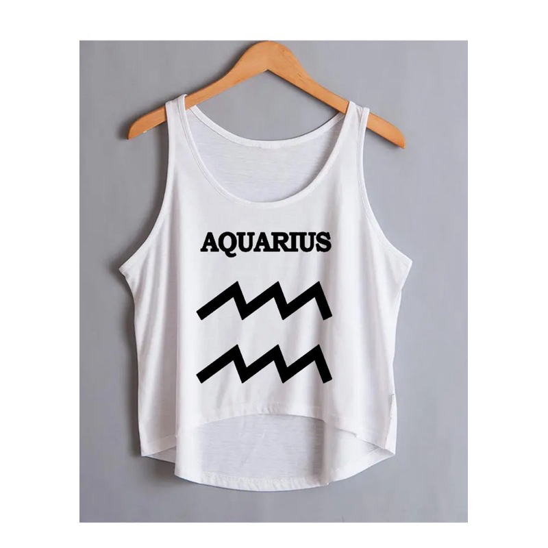 SANDO TANK TOP HIGH AND LONGBACK STYLE ZODIAC SIGN | Shopee Philippines