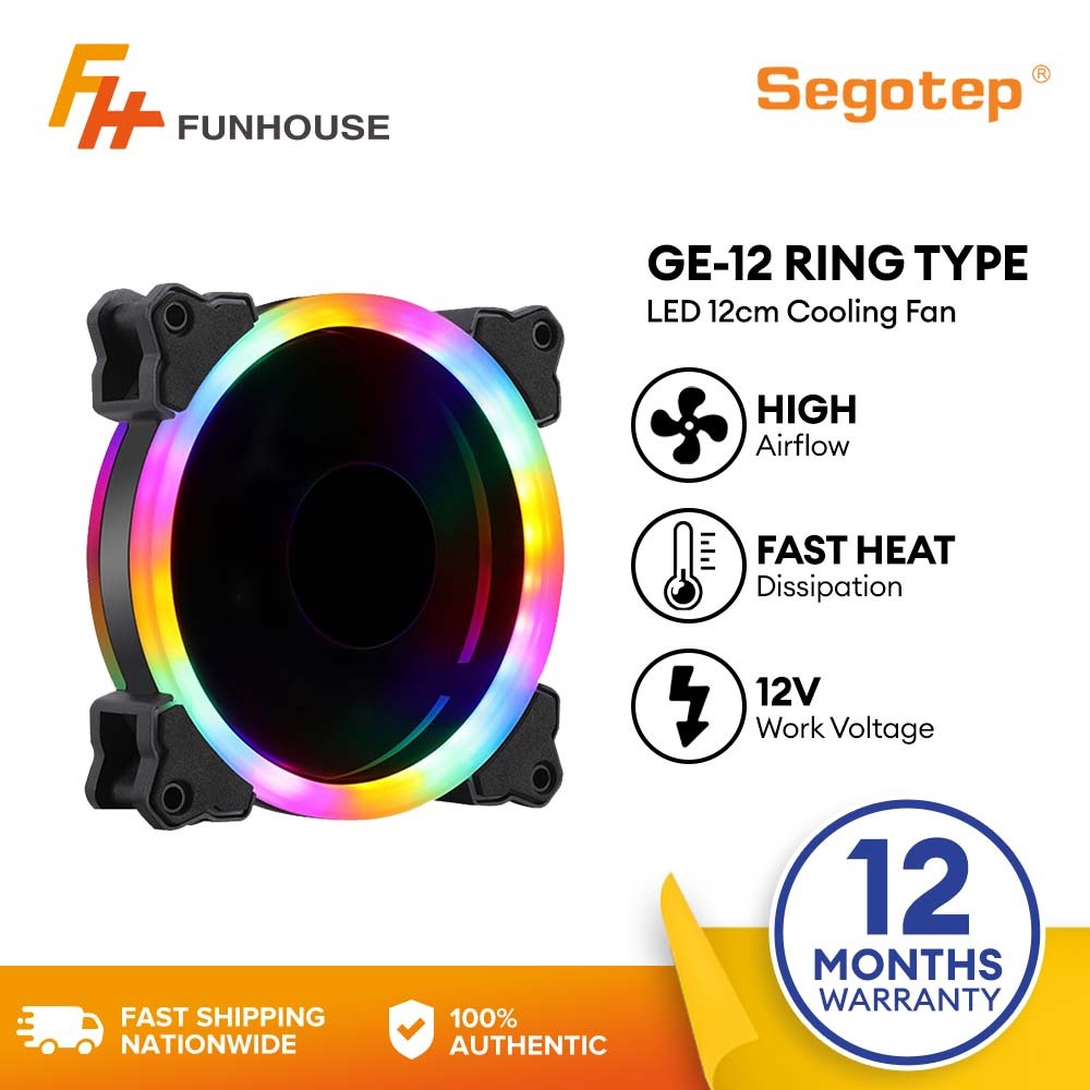 Funhouse | Segotep GE-12 Ring-type LED 12cm Cooling Fans (Ice Blue ...