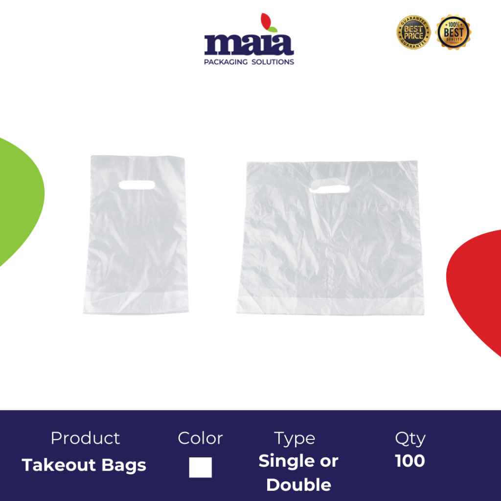 100pcs Takeout Plastic Bag SINGLE DOUBLE Plastic Bags for Milk Tea Cups ...