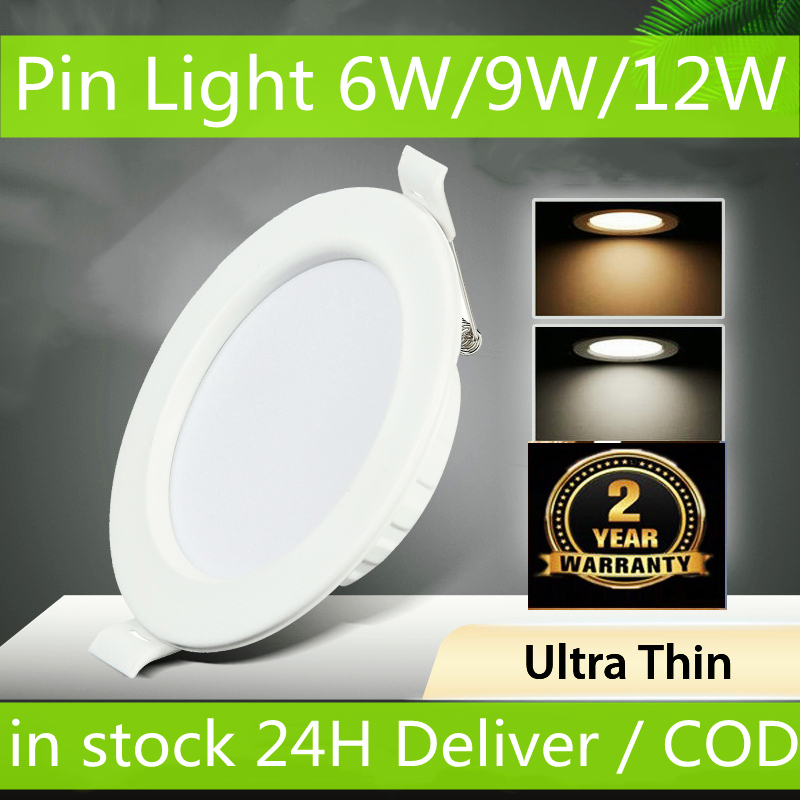 Ultra Thin Pin Light LED Ceiling Light Downlight 3 Colors 4000K/6500K ...