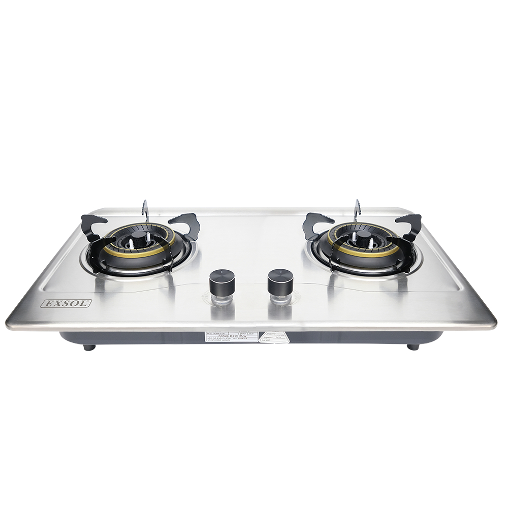 2 Burner Gas Hob Stove Heavy Duty Cooktop Stainless Steel Electric ...