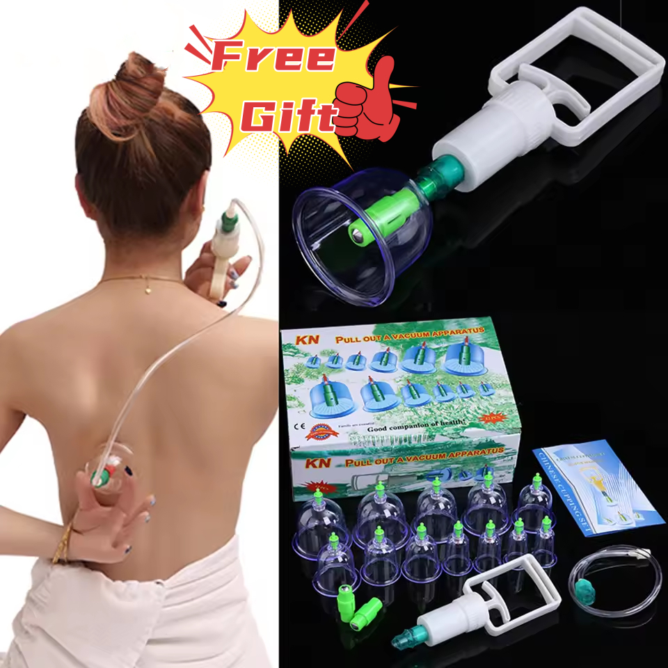 Free Gift 12PCS Vacuum Cupping Therapy Set Ventosa Cupping Therapi Set ...