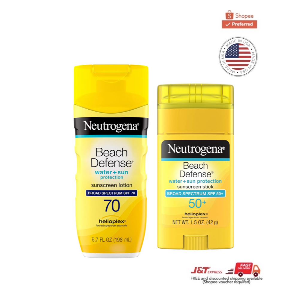 Neutrogena Beach Defense Water Resistant Sunscreen Body Lotion | Stick ...