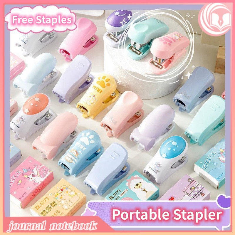 Portable Stapler Set Pupils Portable Convenient Stapler & Staples ...