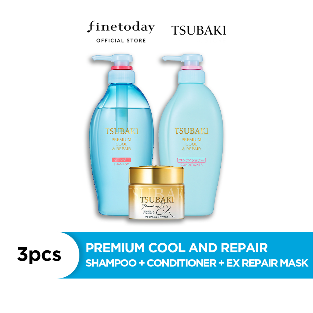 TSUBAKI Premium Cool & Repair Shampoo, Conditioner & Ex Repair Mask ...