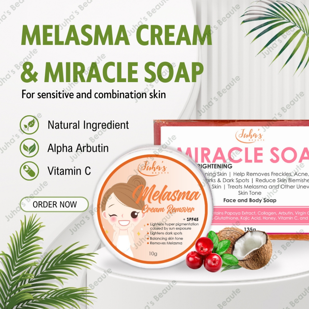 Miracle Soap 135g and Melasma/Pekas Cream Remover 10g | Freckles | Acne ...