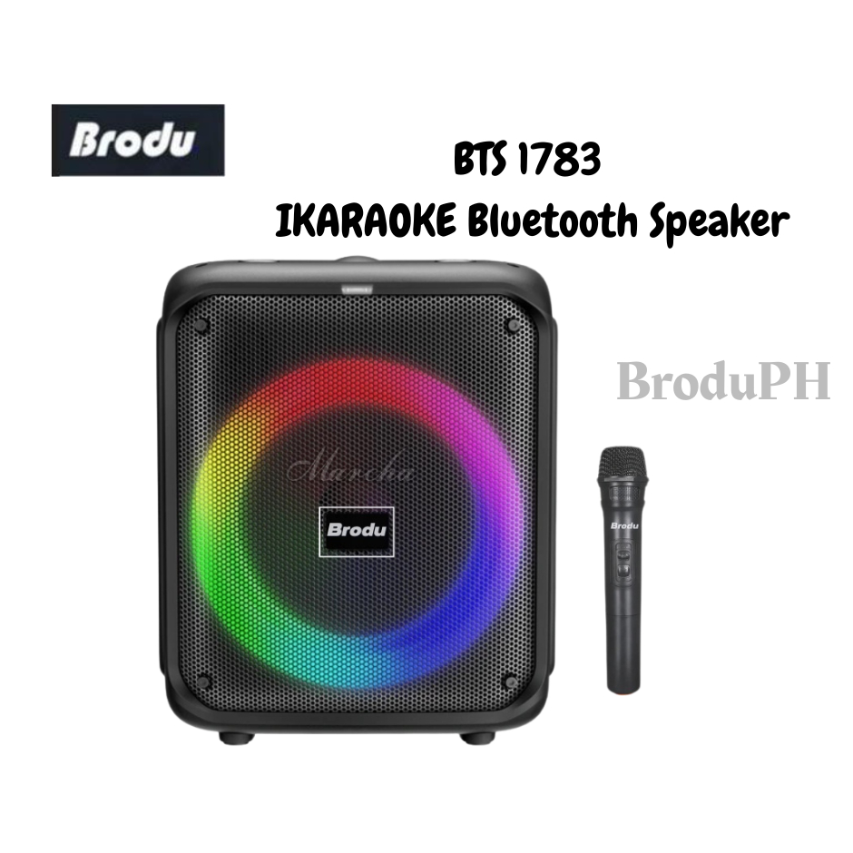 BRODU BTS 1783 Bluetooth Speaker IKARAOKE BOX professional system with ...