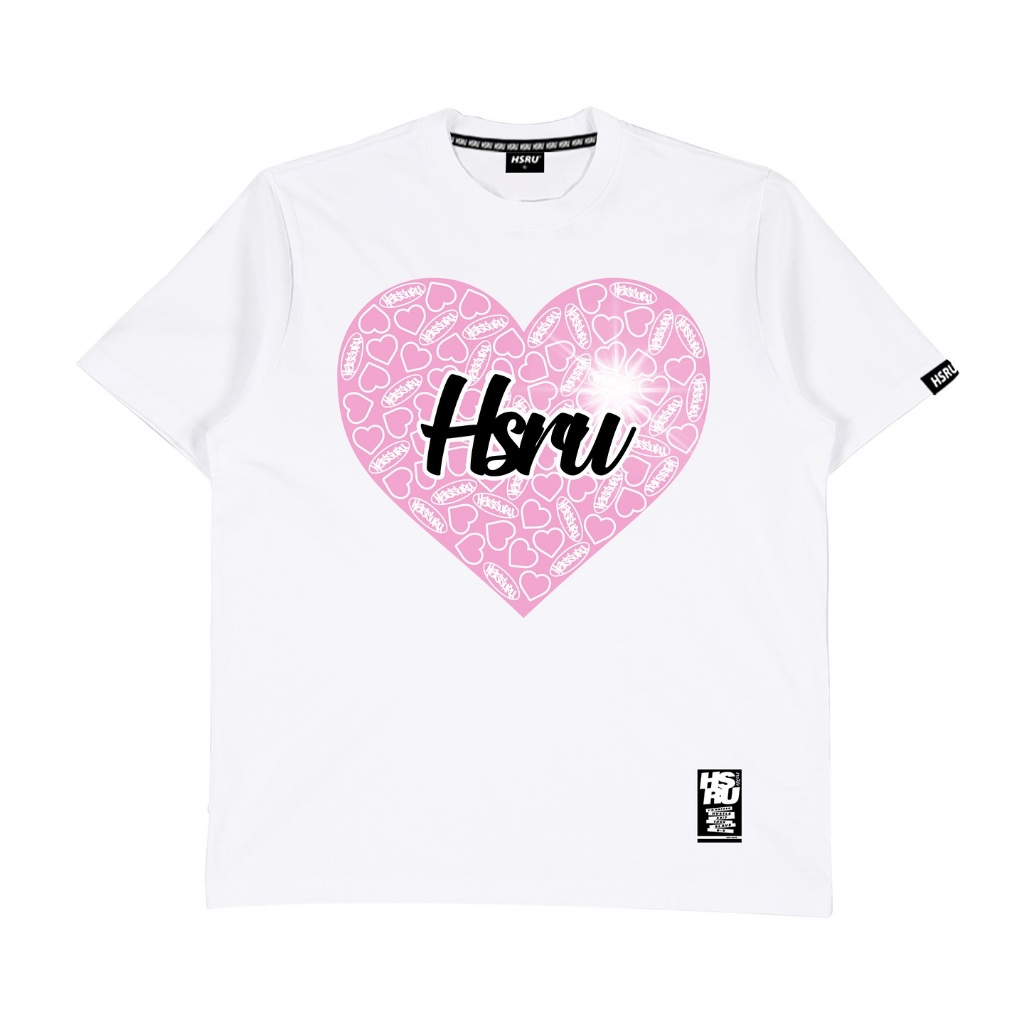 (Free Stickers, Lanyards)HASSURU pink heart TEE | Shopee Philippines