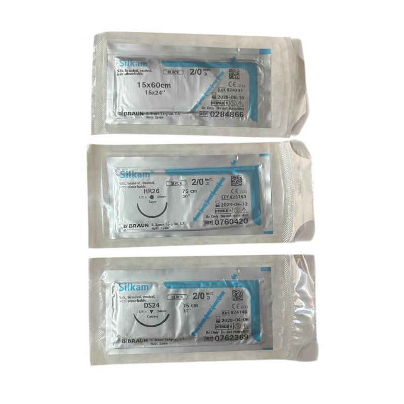 BBRAUN Sutures Silkam 2-0 w/o needle, 2-0 Round, 2-0 Cutting | Shopee ...