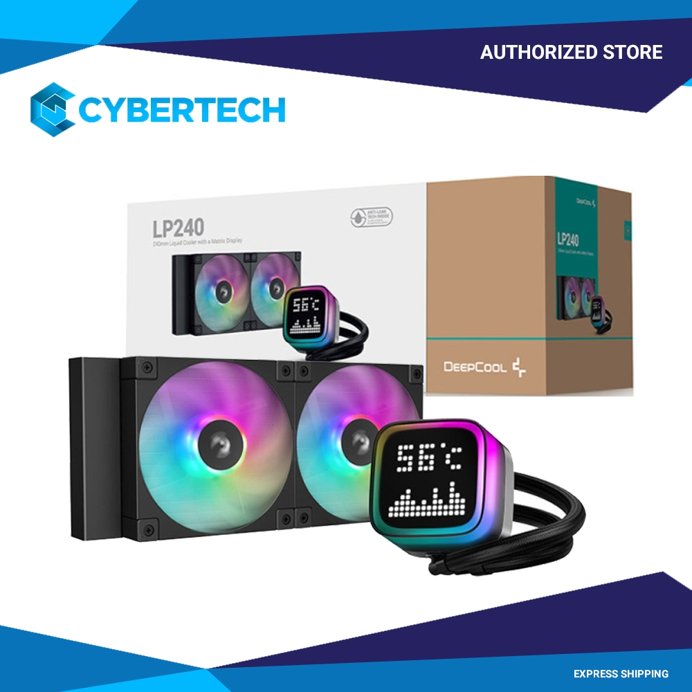 DeepCool LP240 PRO 240MM ARGB with Matrix Display Liquid Cooler Black (R-LP240-BKMSNC-G-1 ...