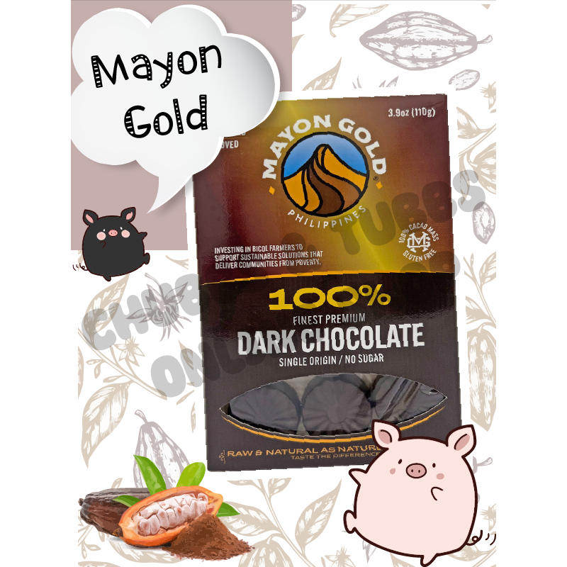 Mayon Gold 100% Finest Premium Dark Chocolate (No Sugar) | Shopee Philippines