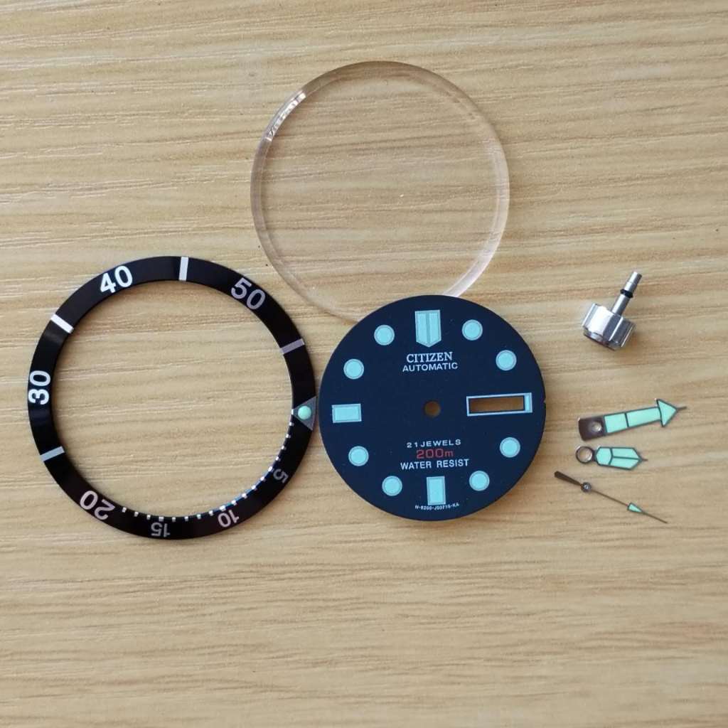 8200 Citizen Diver Large Hand Dial Ring Glass Crown Lumious Parts ...