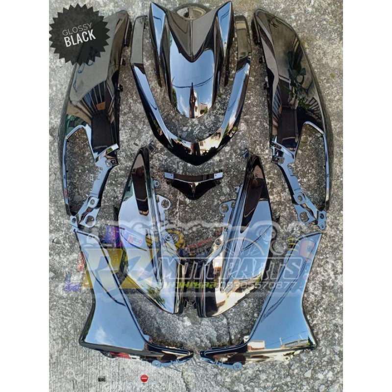 NMAX V1 GLOSSY BLACK FAIRINGS (9PCS SET) | Shopee Philippines