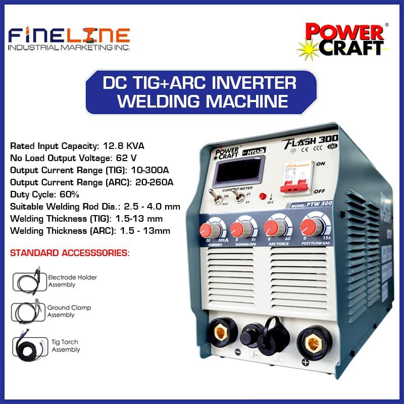 POWER CRAFT Inverter Welding Machine DC TIG and ARC 300A - PTW300i ...