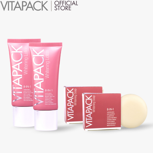 VITAPACK Whitening Lotion Set of 2 with FREE Whitening Soap | Shopee ...