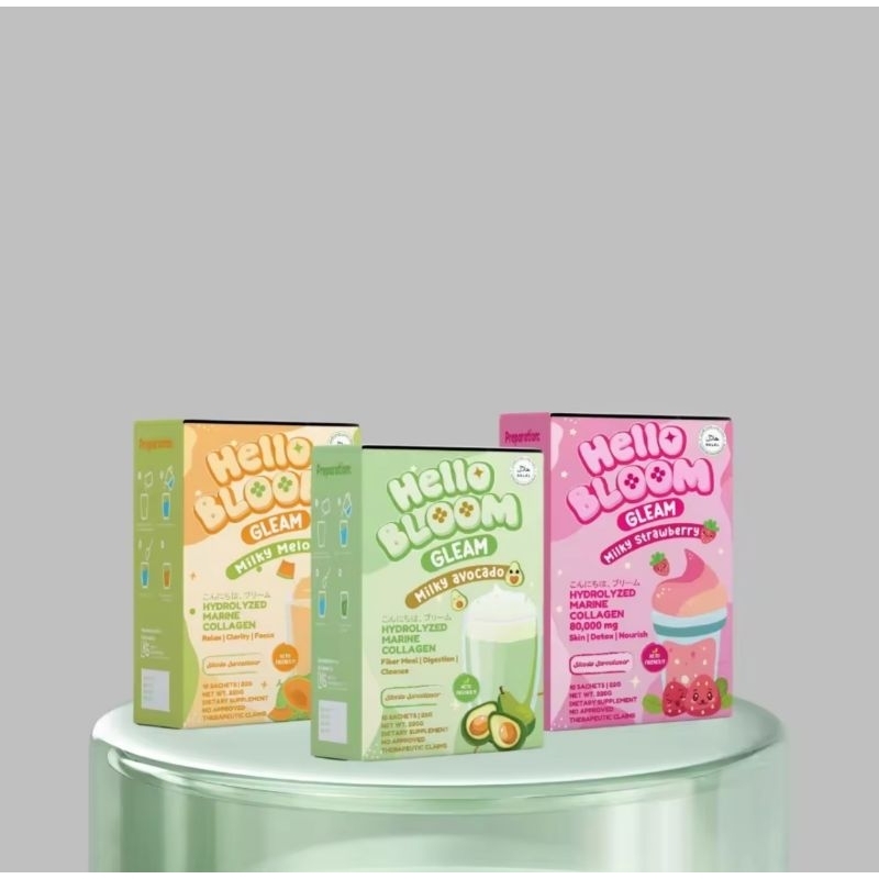 Hello Bloom Gleam Milky Strawberry Glutathione Beauty Skin Nail and ...