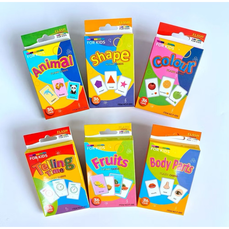 36pcs/Set Colorful Educational Flashcards | Shopee Philippines