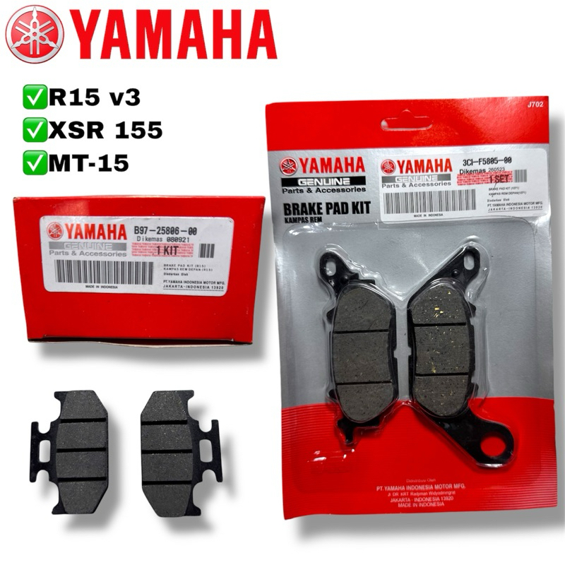 Yamaha R15 v3 | XSR 155 | MT-15 Brake Pad Front Rear | Shopee Philippines