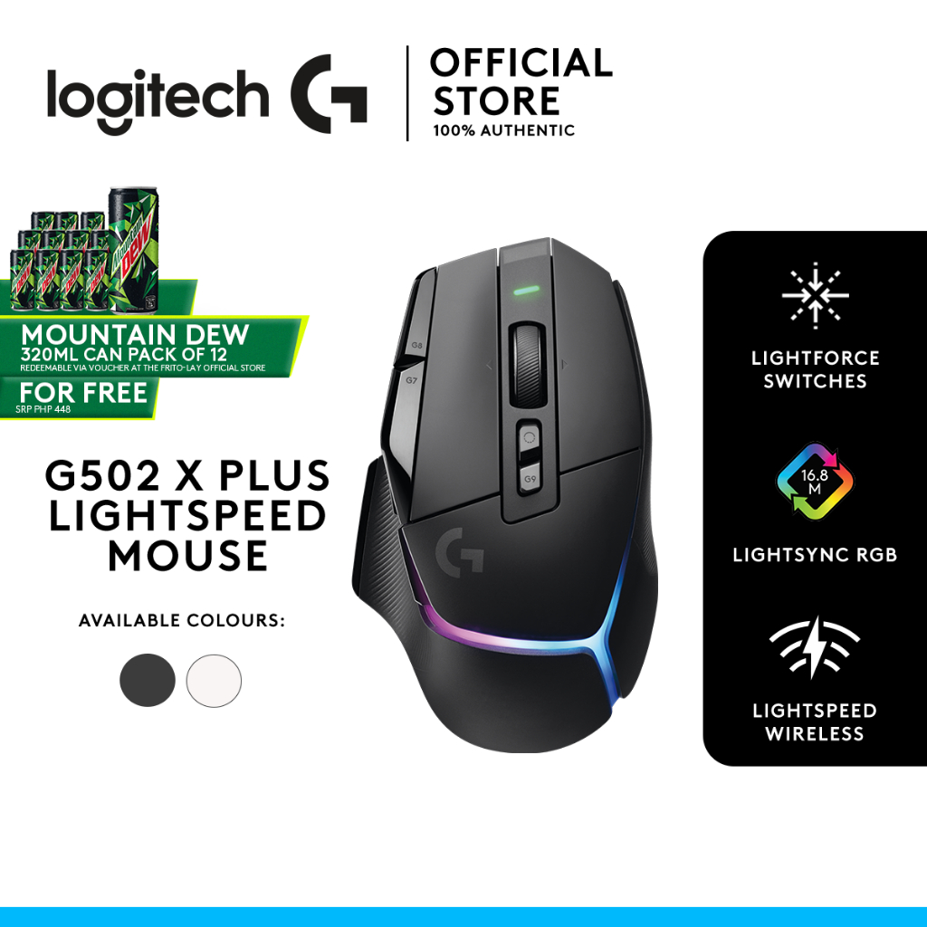Logitech Gaming Mouse G502 X PLUS LIGHTSPEED Wireless RGB Optical mouse with LIGHTFORCE | Shopee ...