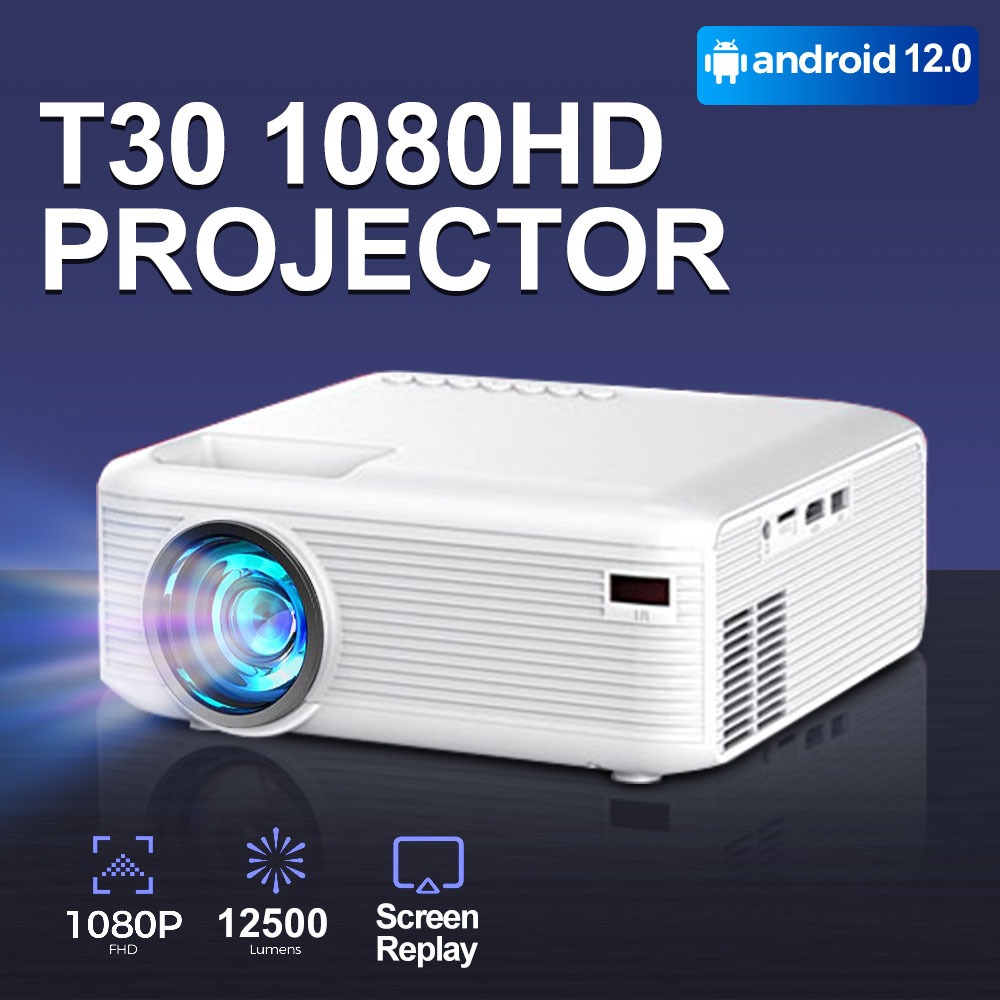 Fintex T30 Electric Focus Projector LCD 12500 lumens 4K 300 Inch ...