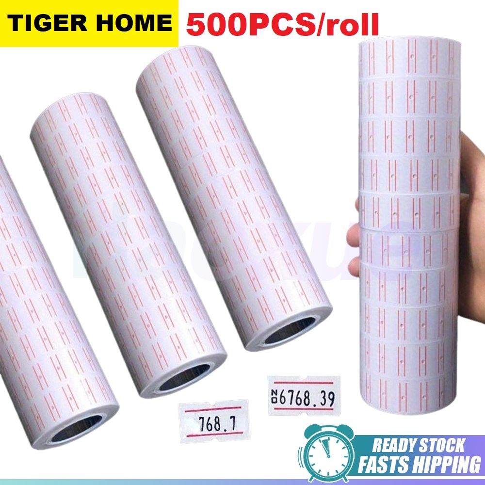 500PCS/1ROLLS Tag Price Labeller sticker Refill For Pricing sticker for ...