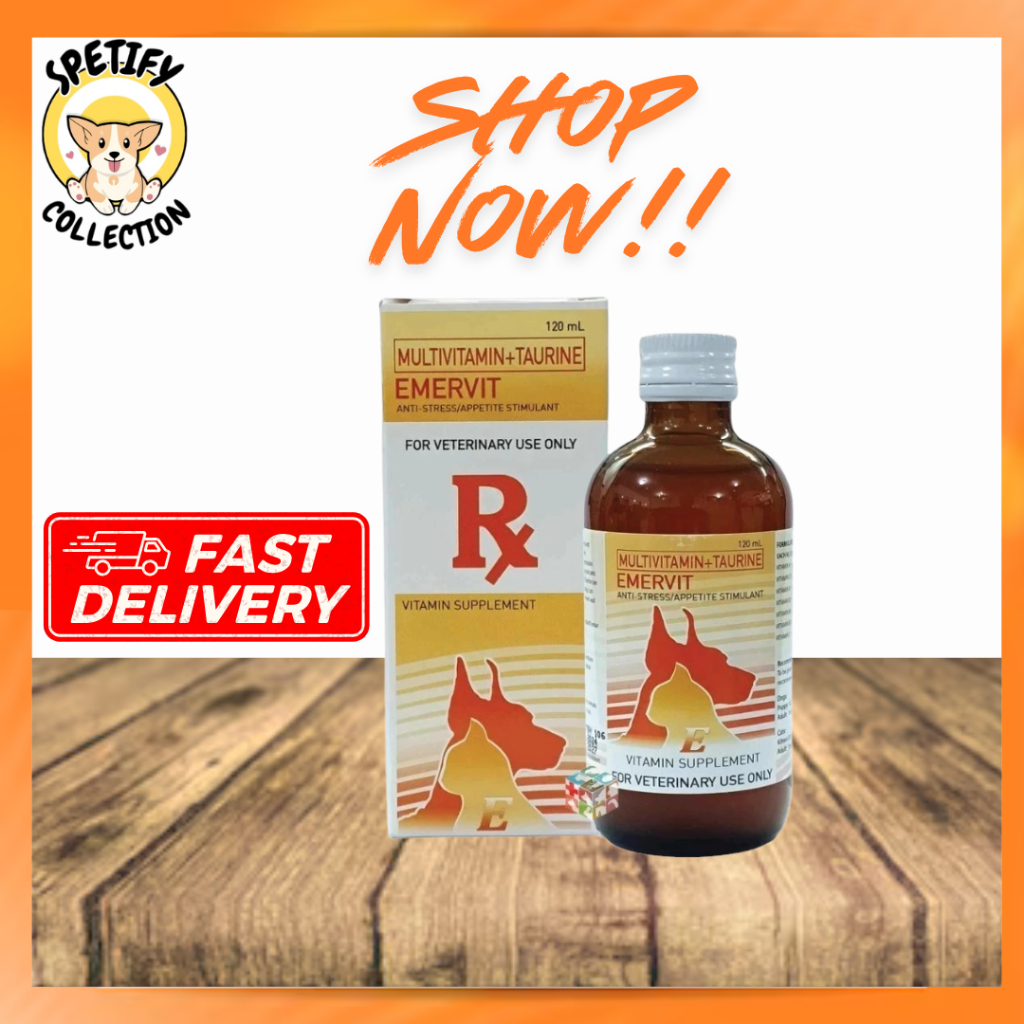 emervit 120ml (multivitamins + taurine)for cats and dogs (emervet ...