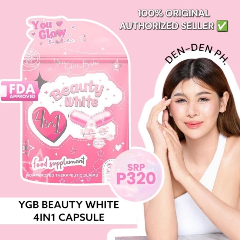 You Glow Babe Beauty White Slimming Whitening Glutathione Collagen 30caps (ORIGINAL) | Shopee ...