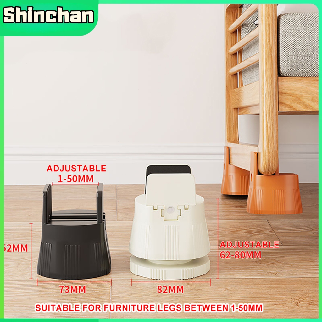 Adjustable Furniture Feet Leg Lift Raise Foot pad Extra Raisers Height ...