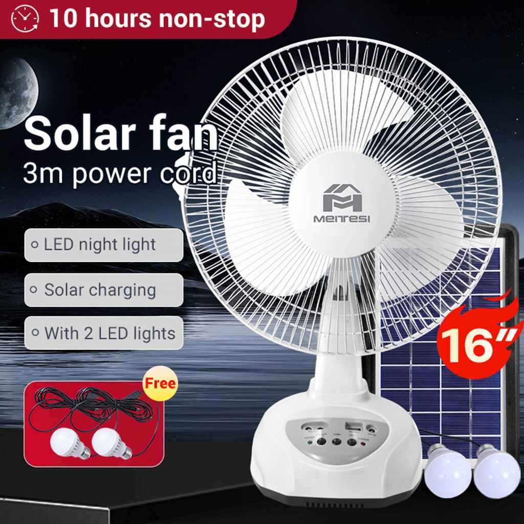 Solar Electric Fan Rechargeable Solar Charging Fan Outdoor Fan With ...