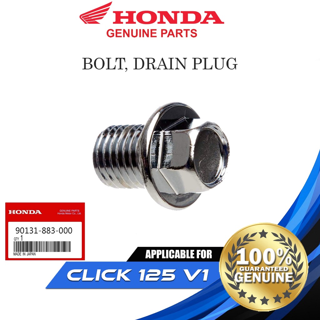 HONDA GENUINE BOLT, DRAIN PLUG FOR CLICK125i / BEAT / PCX / ADV ( 90131 ...