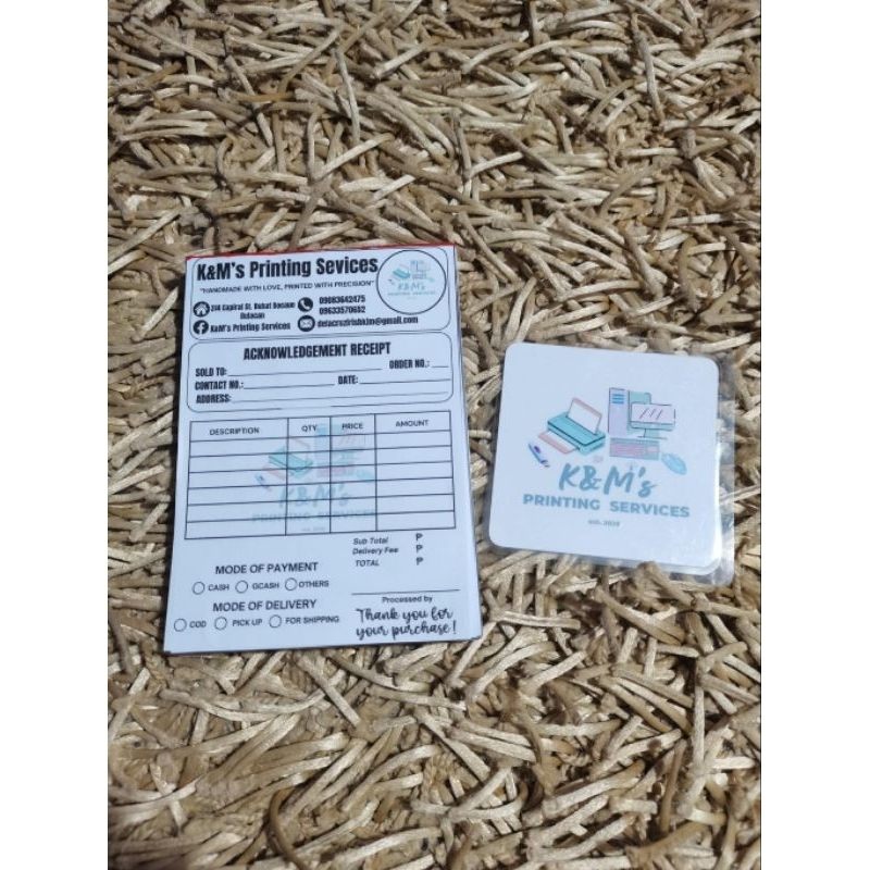 100pages Acknowledgement Receipt, Order Slip - 1/4 size (4x5 inches ...