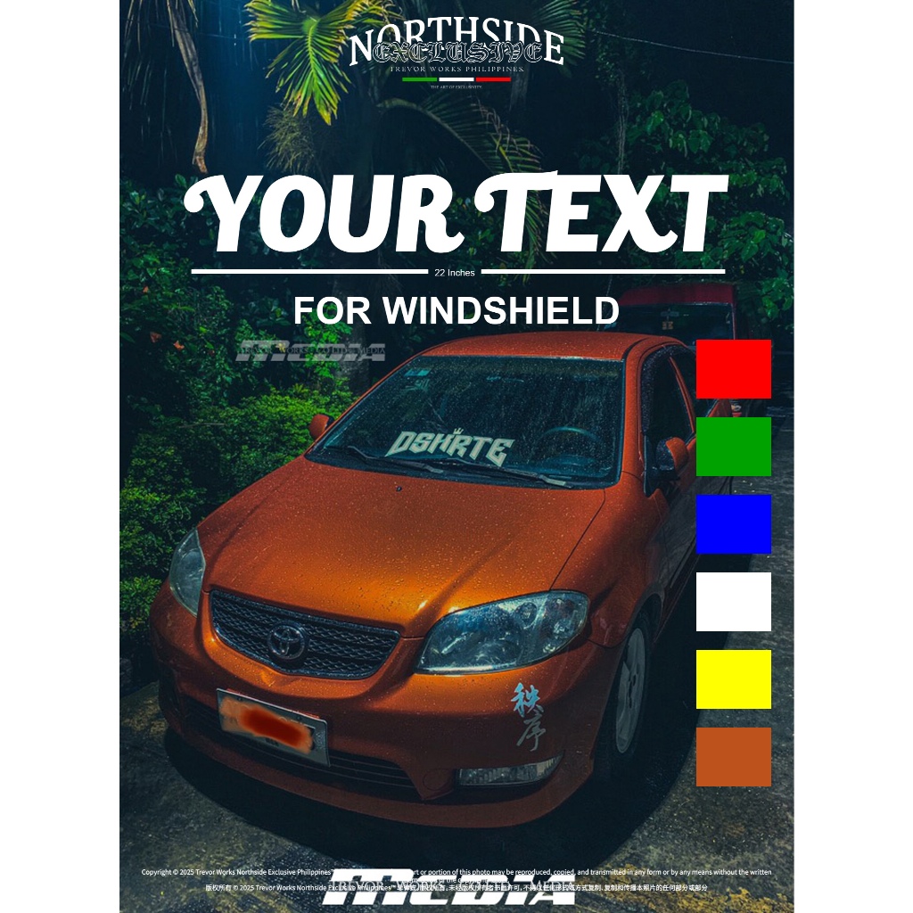 Customized Car Windshield Sticker for any kind of Automotive Unit ...